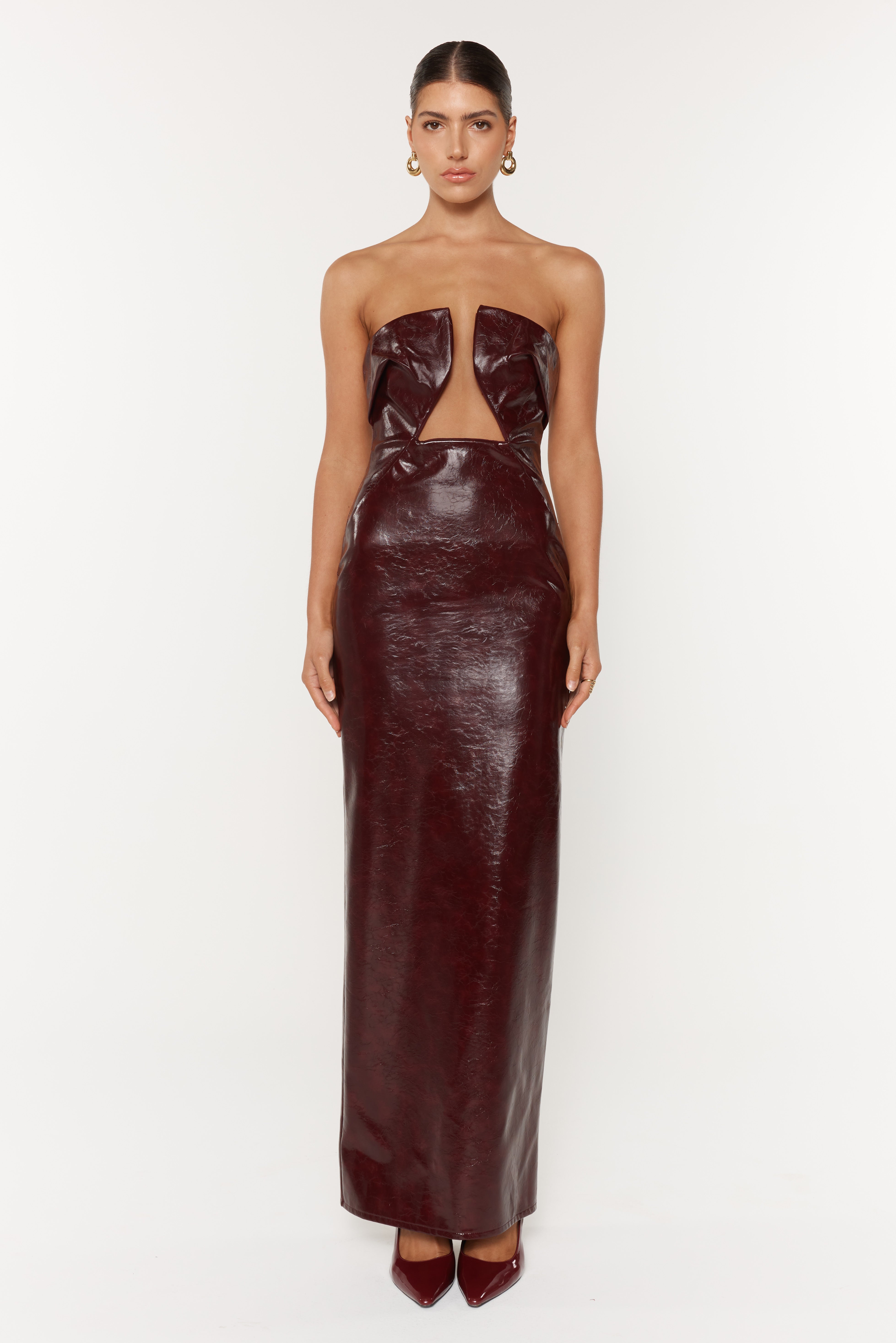 SOLE PU Midi Dress - Stylish & Durable | SHEISOLLA – JEFRE SEI